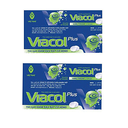 VIÊN NGẬM GIẢM ĐAU RÁT CỔ HỌNG VIACOL PLUS 2 Hộp giảm ho , rát họng ...