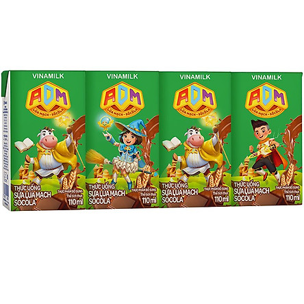 SỮA DINH DƯỠNG VINAMILK ADM GOLD SÔCÔLA - LỐC 4 HỘP X 110ML | Tiki