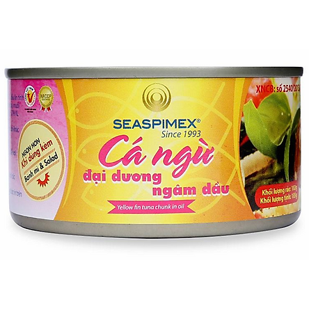 Cá Ngừ Đại Dương Ngâm Dầu Seaspimex (185g) | Tiki