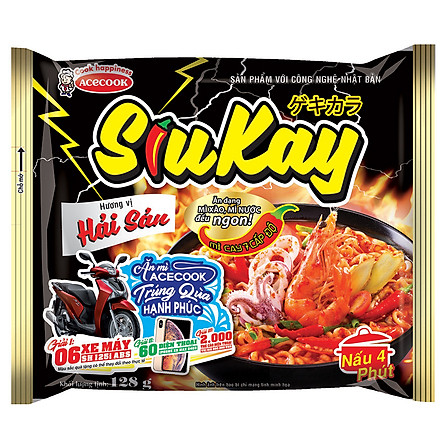 Mì Siu Kay Hương Vị Hải Sản Acecook (128g /Gói) | undefined | Tiki