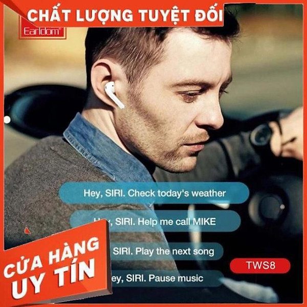 Tai nghe bluetooth true wireless hàng chính hãng Earldom TWS8 nhỏ gọn âm thanh sống động chân ...