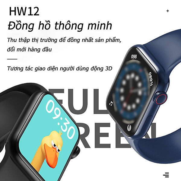 Đồng Hồ Thông Minh HW12 - Thay Được Hình Nền Tùy Ý , Nút Xoay Digital Crown, Pin Dung Lượng Cao ...