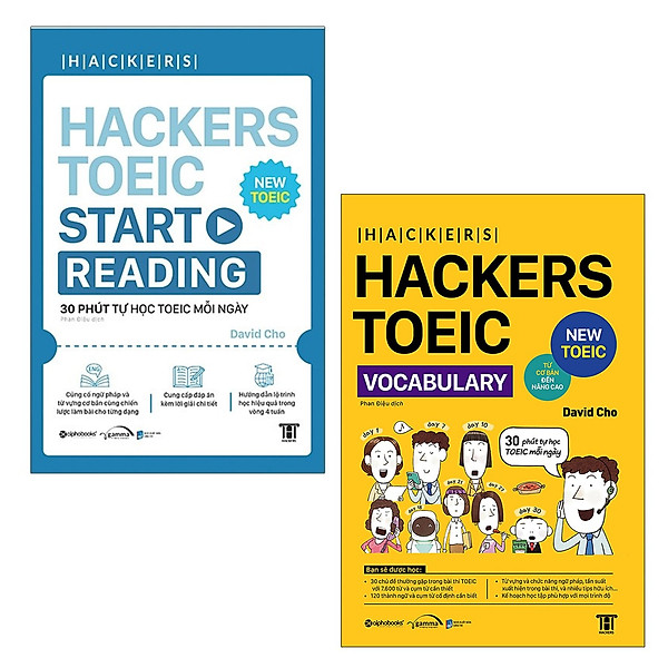 Combo Đọc Hiểu TOEIC: Hackers TOEIC Start Reading + Hackers TOEIC Vocabulary (Dan Tri Publishing ...