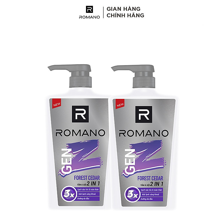 Review Combo 2 TẮM GỘI 2 TRONG 1 ROMANO GEN Z FOREST CEDAR/SEA BREEZE 610G