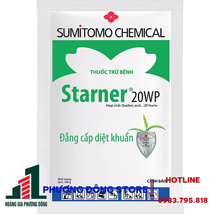 Mua Thuốc trừ bệnh, Đặc trị vi khuẩn Starner 20WP - gói 30g, gói 100g