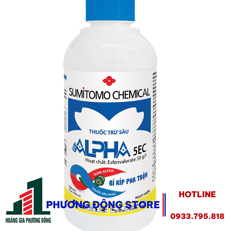 Thuốc trừ sâu Sumi-Alpha 5EC - chai 450ml - Phân bón