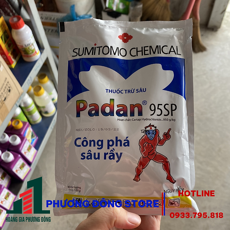 Thuốc trừ sâu rầy hại cây trồng Padan 95SP - gói 15g, gói 100g