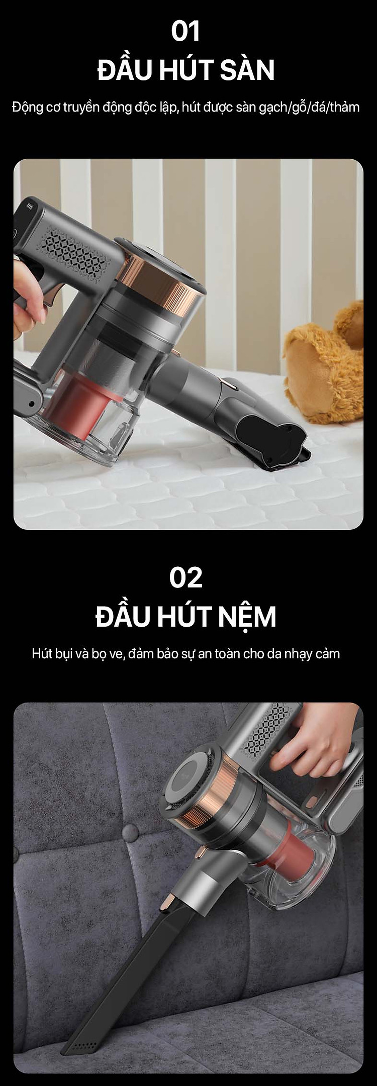 Máy hút bụi không dây Deerma DEM-VC80