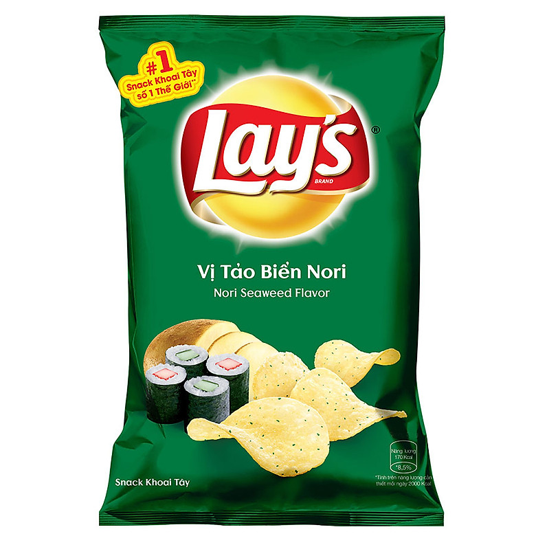 Snack Lay's Khoai Tây Vị Tảo Biển Nori (95g / Gói) | Tiki.vn