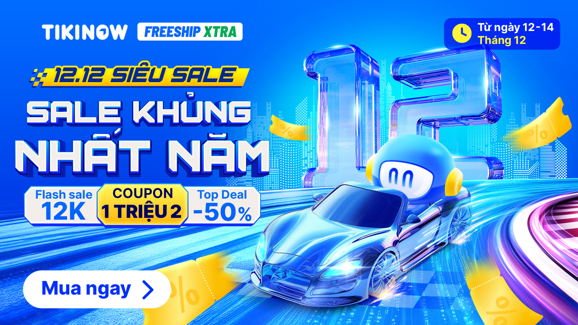 Siêu sale 12.12 - Coupon Đến 1 Triệu 2 - Deal sốc 12K - Giảm đến 50% | Tiki | Tiki