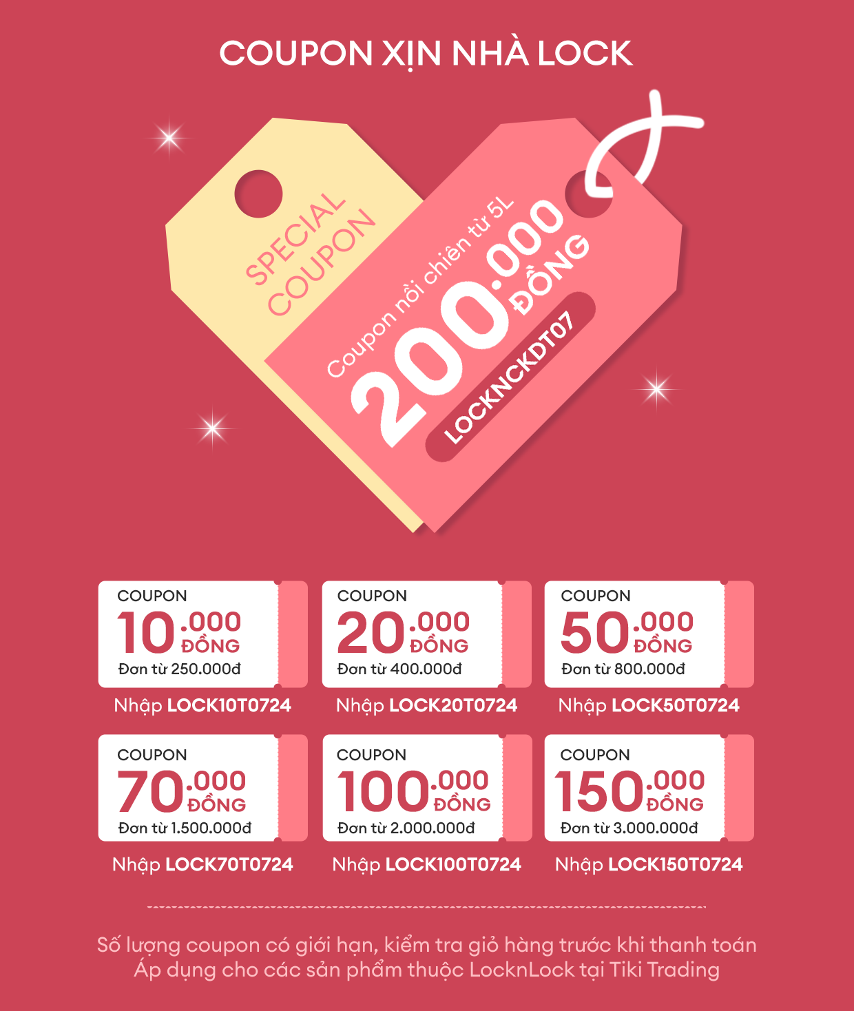 CỬA HÀNG TRỰC TUYẾN LOCK&LOCK | MUA 1 TẶNG 1 - GIẢM ĐẾN 50%++ | Tiki