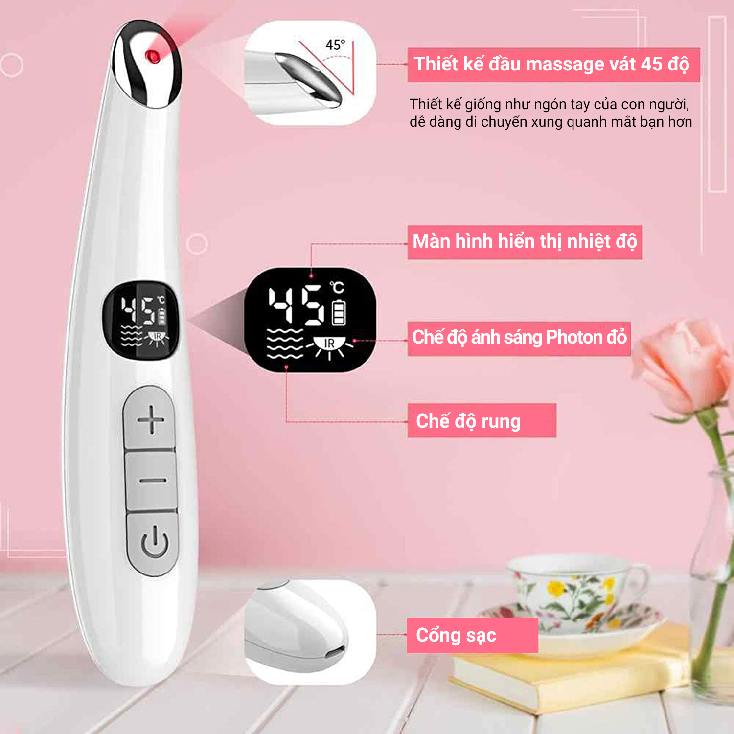 Review Máy massage mắt cầm tay Crénot Health Erie V2 mini nhiệt rung ...