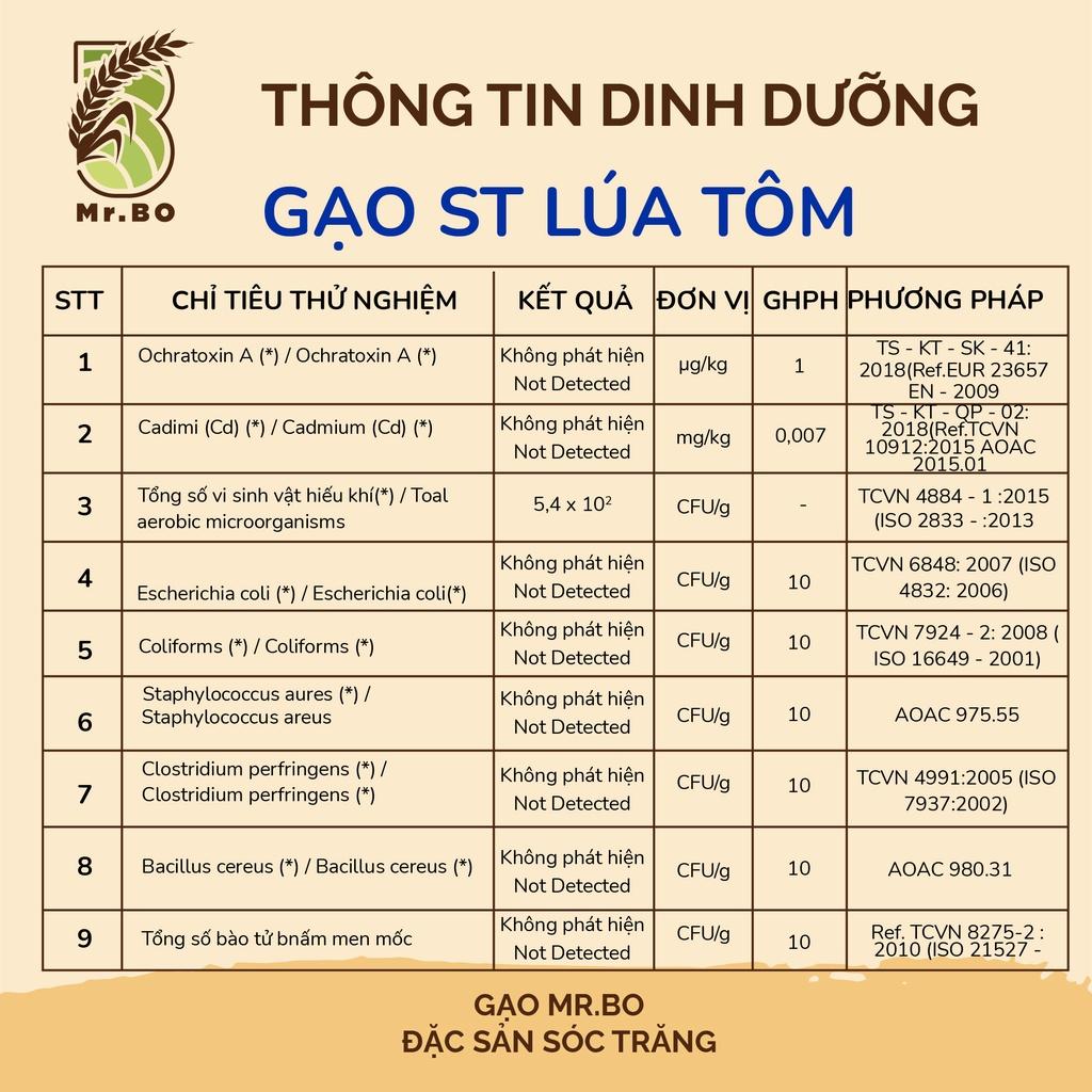 Gạo ST 25 Lúa Tôm Túi 5kg Cơm Thơm mềm Dẻo - Gạo, nếp Thương hiệu MR.Bo ...