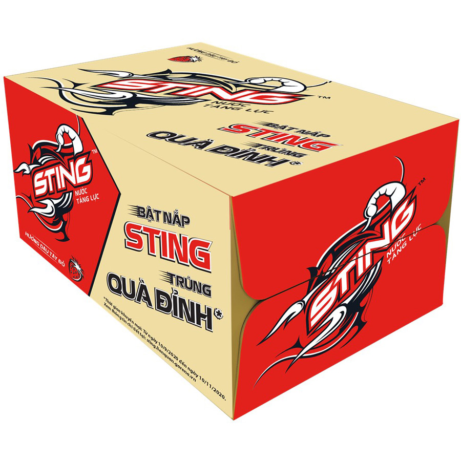 Mua Thùng 24 Chai Nước Tăng Lực Sting Đỏ Dâu (330ml/Chai) giá rẻ nhất ...