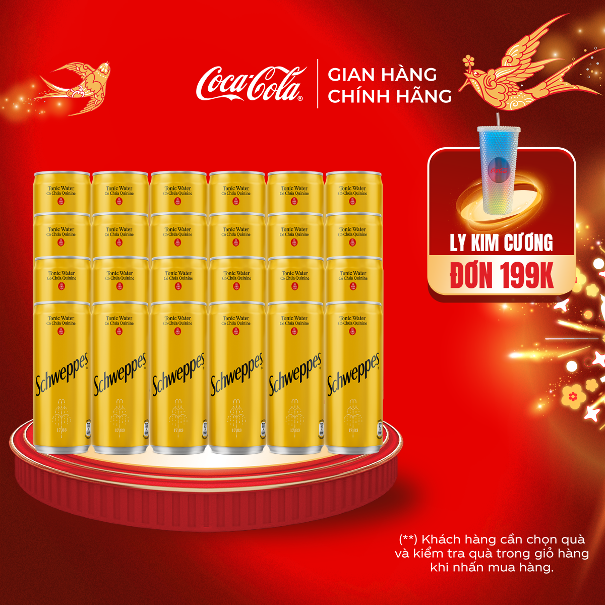 Review Lốc 24 lon Nước giải khát Schweppes Nước Tonic 320ml/Lon Coca ...