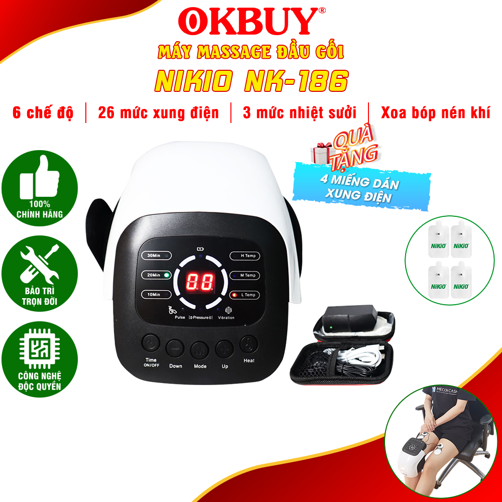 Review Máy Massage Đầu Gối Nikio NK-186 - Công Nghệ Rung, Túi Khí Xoa ...