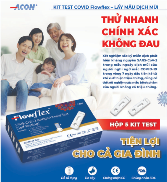 Review Hộp 5 bộ kit test Covid Acon FlowFlex SARS-CoV-2 Antigen Rapid ...