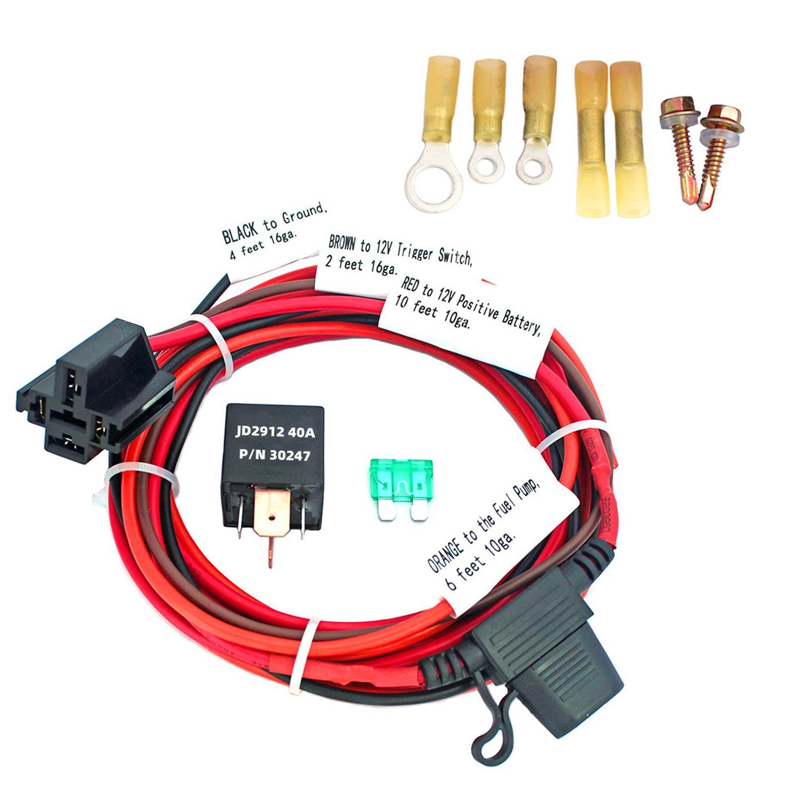 Mua electric Fuel Pump Relay Set 30A Fuse Inline Fuse Holder Terminals ...