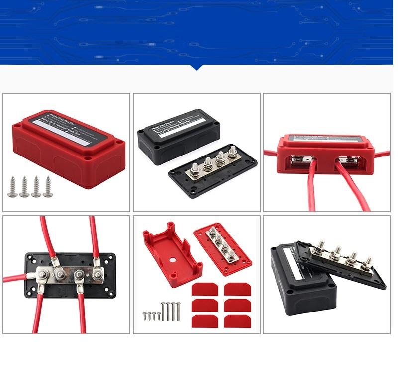 Mua DC 48V 300A 4 Terminal Studs Busbar Power Distribution Block Heavy-duty Modular Design Bus ...