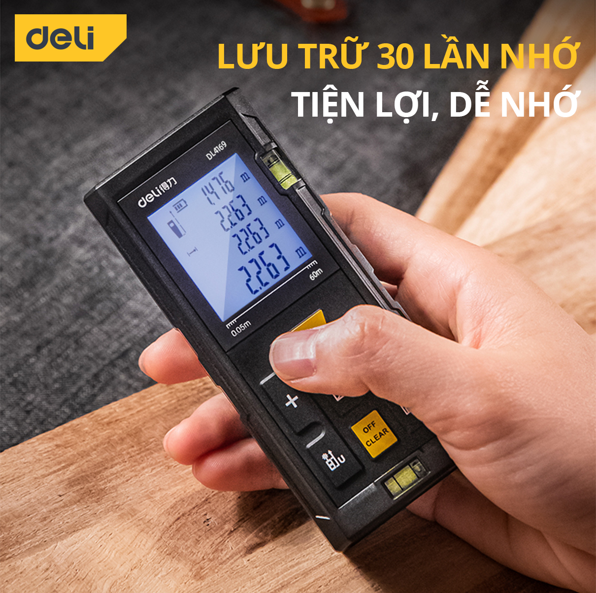 Review Máy Đo Khoảng Cách Laser Deli Chính Hãng Loại 40m / 50m / 60m Đa Năng - Dễ Dàng Sử Dụng ...