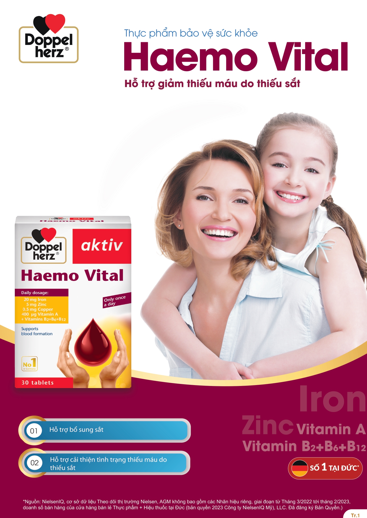 Review Viên uống bổ sung sắt và vitamin, ngừa thiếu máu DoppelHerz ...