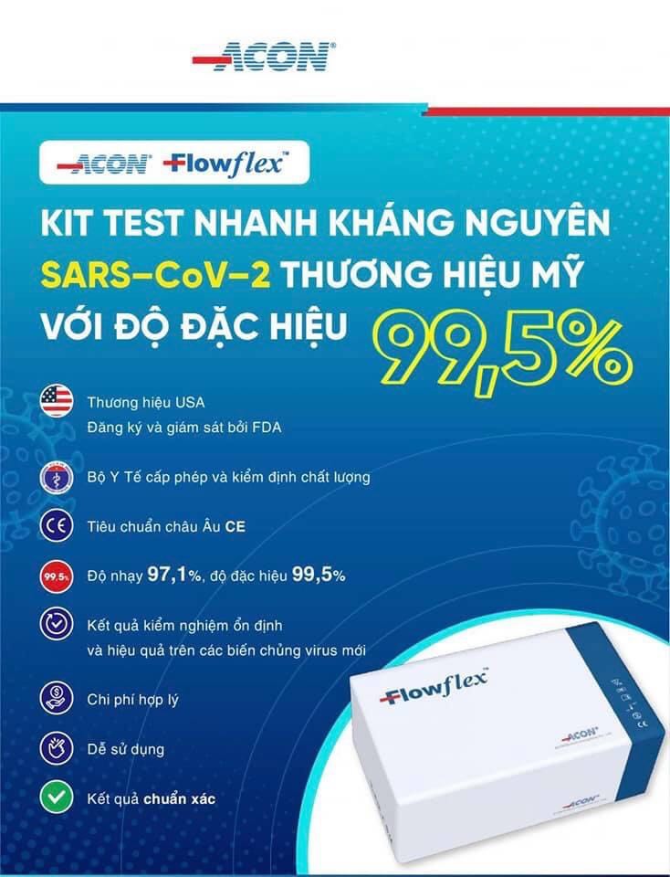Review Hộp 5 bộ kit test Covid Acon FlowFlex SARS-CoV-2 Antigen Rapid ...
