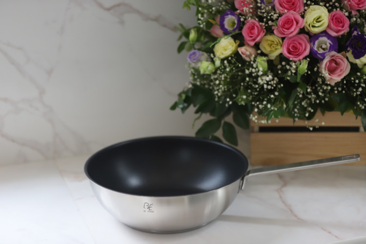 CHẢO INOX CHỐNG DÍNH SÂU LÒNG BEHOME 28CM