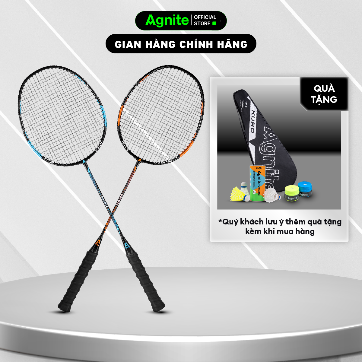 Review [TẶNG 3 CẦU] Vợt cầu lông cán liền cao cấp chính hãng Agnite ...