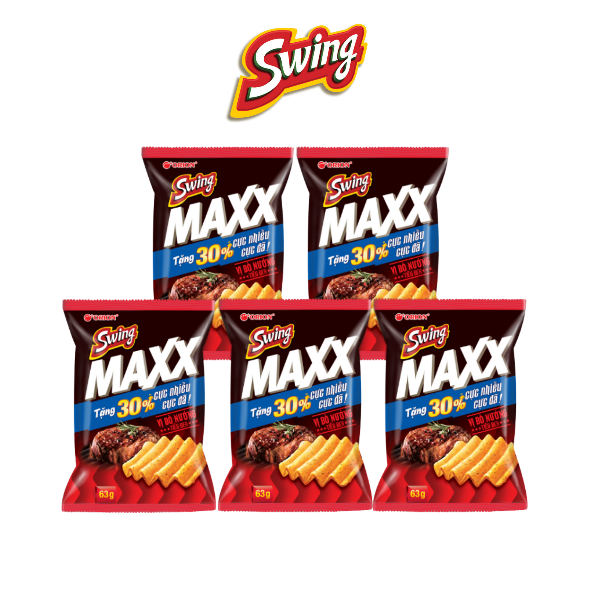 Review Lốc 5 Snack Swing 63g