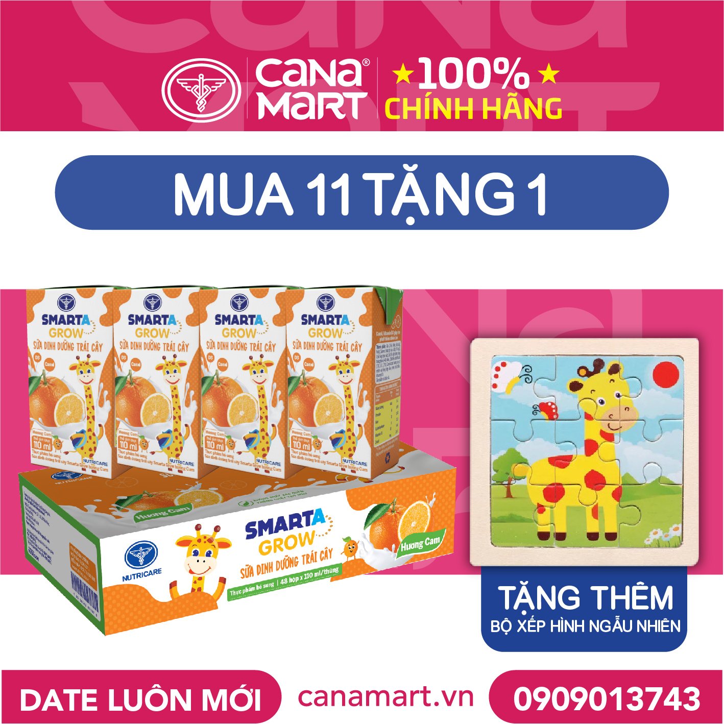 Review Thùng sữa nước trái cây Smarta Grow (vị cam) giúp trẻ tăng ...