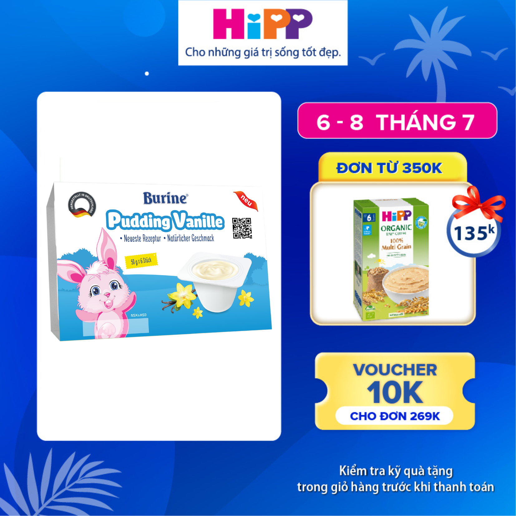 Review Pudding ăn dặm Burine (HiPP) Vị Vani - Nhập khẩu Đức dành cho ...