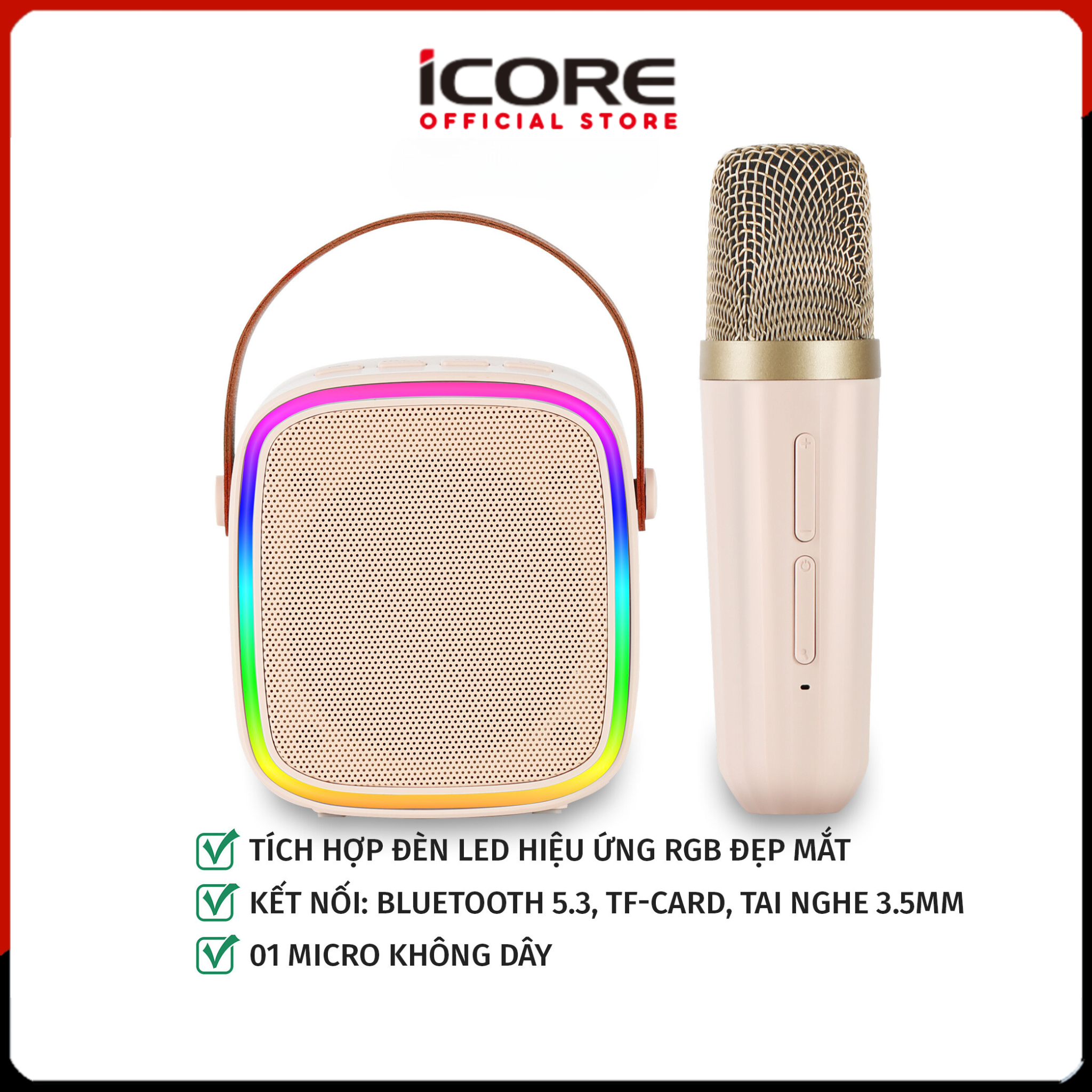 Review Bộ Loa Karaoke Mini Bluetooth iCore ISM02 Kèm 01 Micro - Hàng ...
