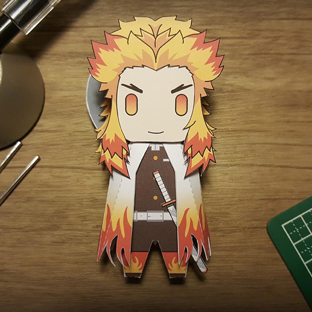 Mô Hình Giấy Anime Chibi Kyojuro Rengoku Ver 4 – Demon Slayer