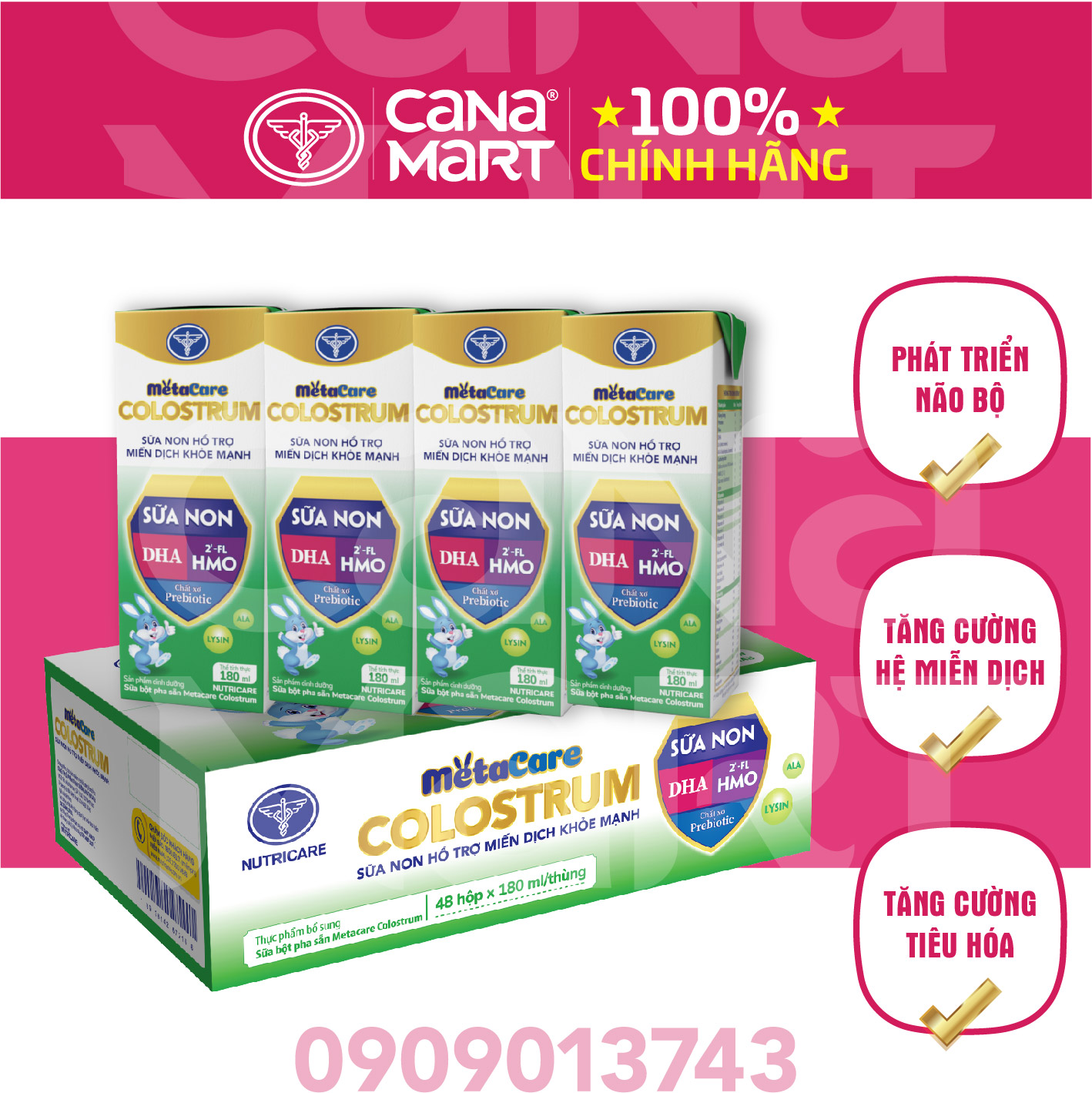 Thùng sữa nước Metacare COLOSTRUM sữa non giúp trẻ tăng cường hệ miễn ...