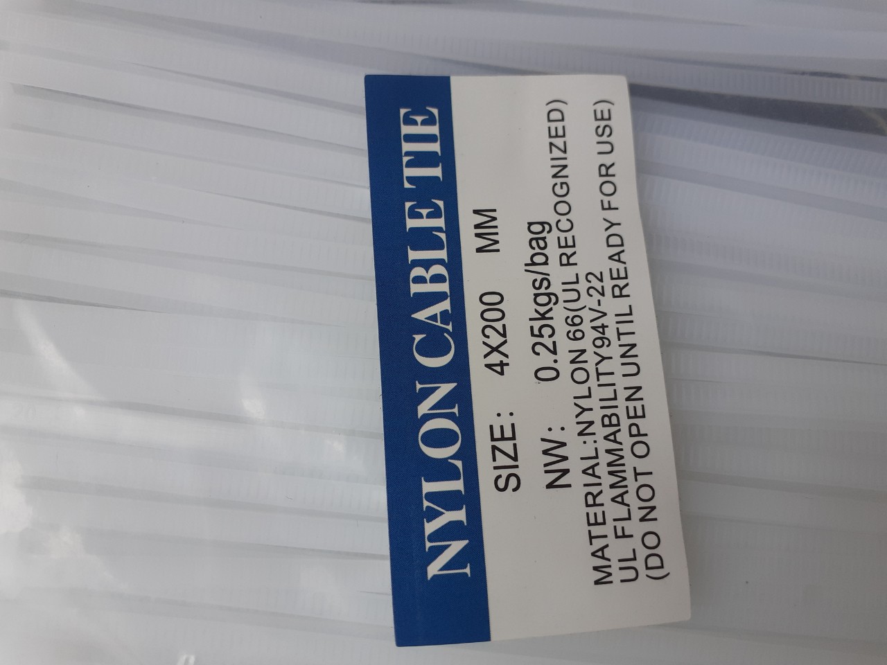 Mua 500g dây thít Nilon Cable Tie cỡ 4x200mm (rộng x dài) - đóng 2 gói ...