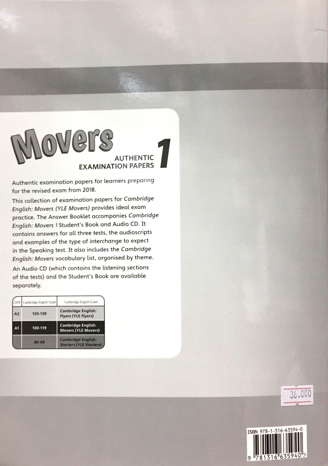 Review Cambridge English Movers 1 for Revised Exam from 2018 Ans Booklet