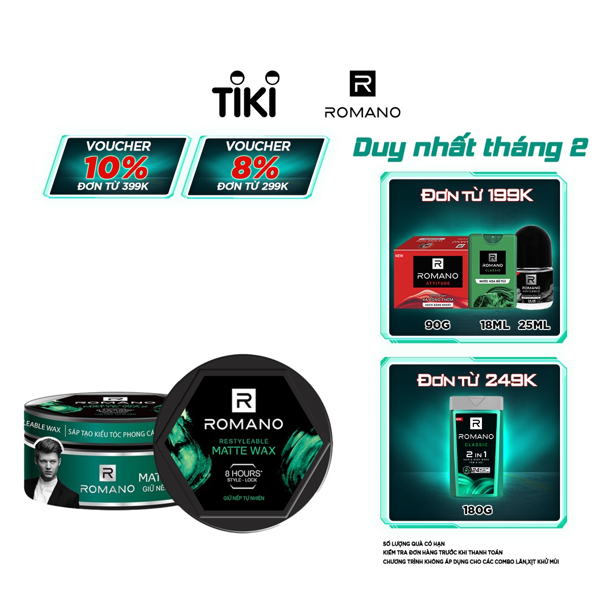 Mua Sáp tạo kiểu tóc giữ nếp tự nhiên Romano Restyleable Matte Wax 68g/hộp giá rẻ nhất | TecKi.Vn