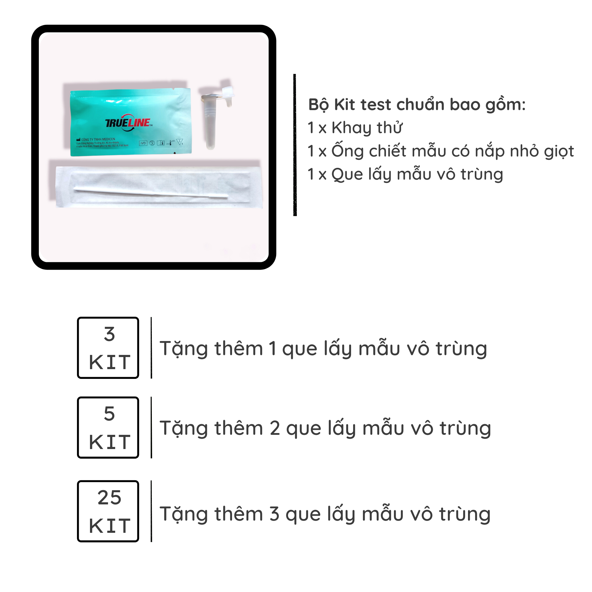 Kit test Covid 19 tại nhà TrueLine ( Được bộ Y Tế cấp phép) - 4 Kit ...