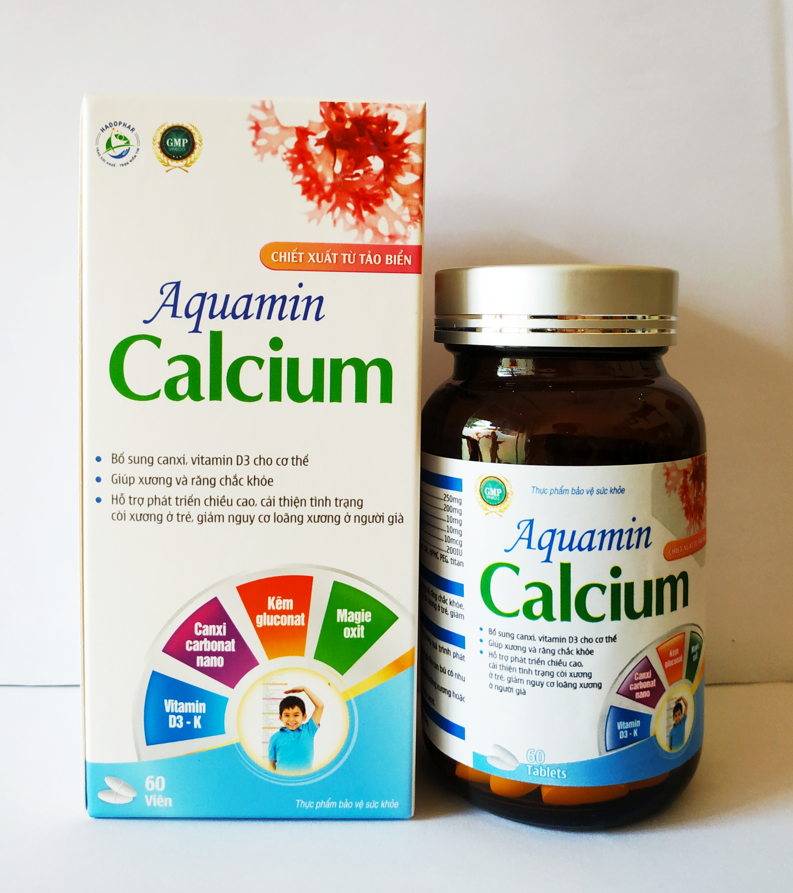 VIÊN UỐNG BỔ SUNG CANXI CHIẾT XUẤT TỪ TẢO BIỂN ĐỎ AQUAMIN CALCIUM - BỔ SUNG CANXI NANO, VITAMIN ...