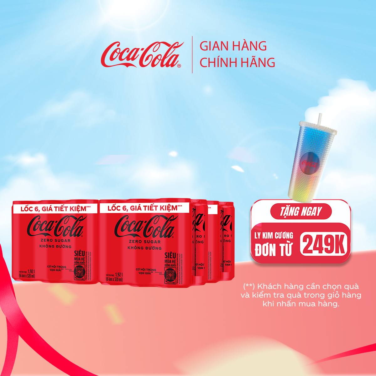 Review Lốc 24 lon Coca-Cola Zero 320ml/lon
