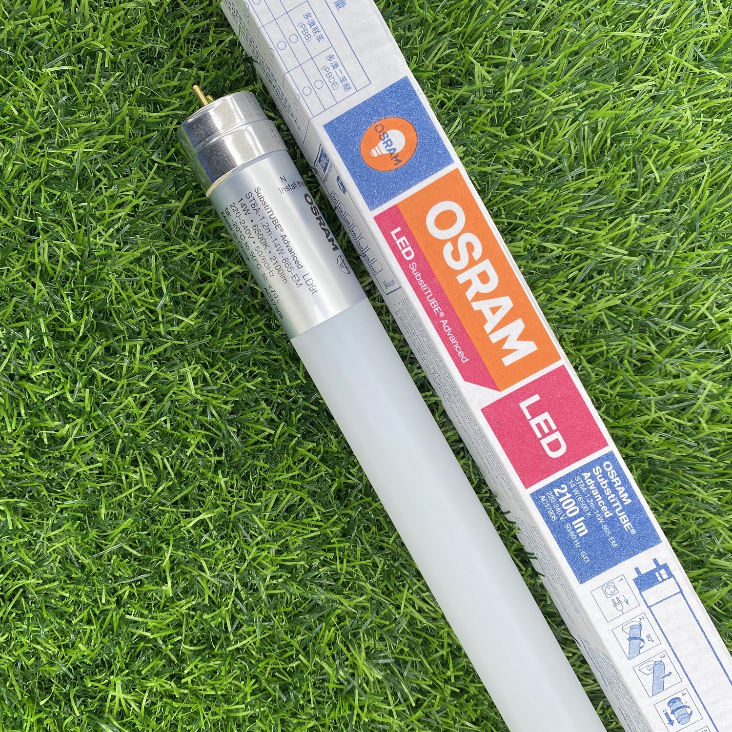 Đèn Tuýp Led T8 OSRAM ST8A 1m2 14W Ánh sáng trắng 6500K, Siêu sáng, Tiết kiệm điện, Tuổi thọ đến ...