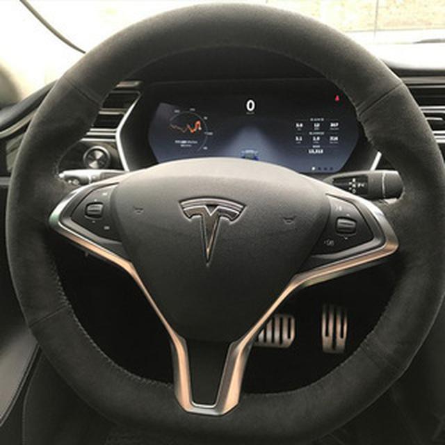 Bọc Vô Lăng Khâu Tay Đặc Biệt Phù Hợp Với Các Mẫu Da Lộn Tesla Tesla ...