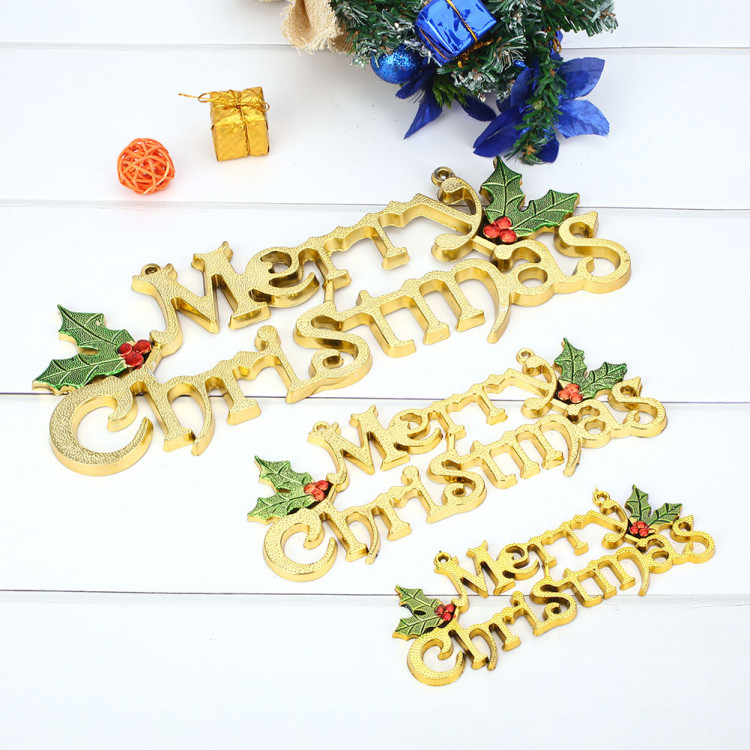 Bảng Chữ Merry Christmas Treo Cửa Cây Thông Trang Trí Giáng Sinh Tiki