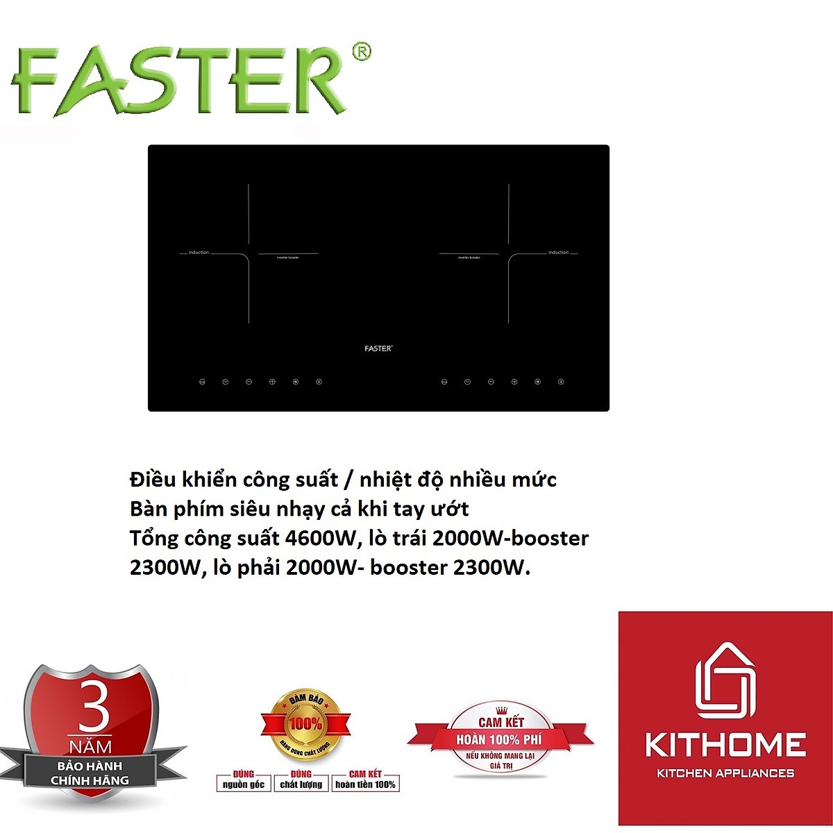 Bếp từ đôi Faster FS-788I- Hàng chính hãng - Tidozone.vn