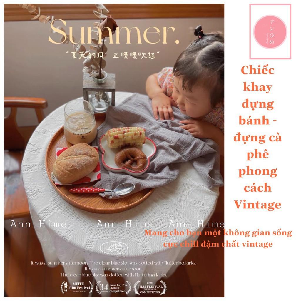 Review Khay Decor Hình Tròn Bằng Gỗ - Khay Gỗ Đựng Đồ Ăn
