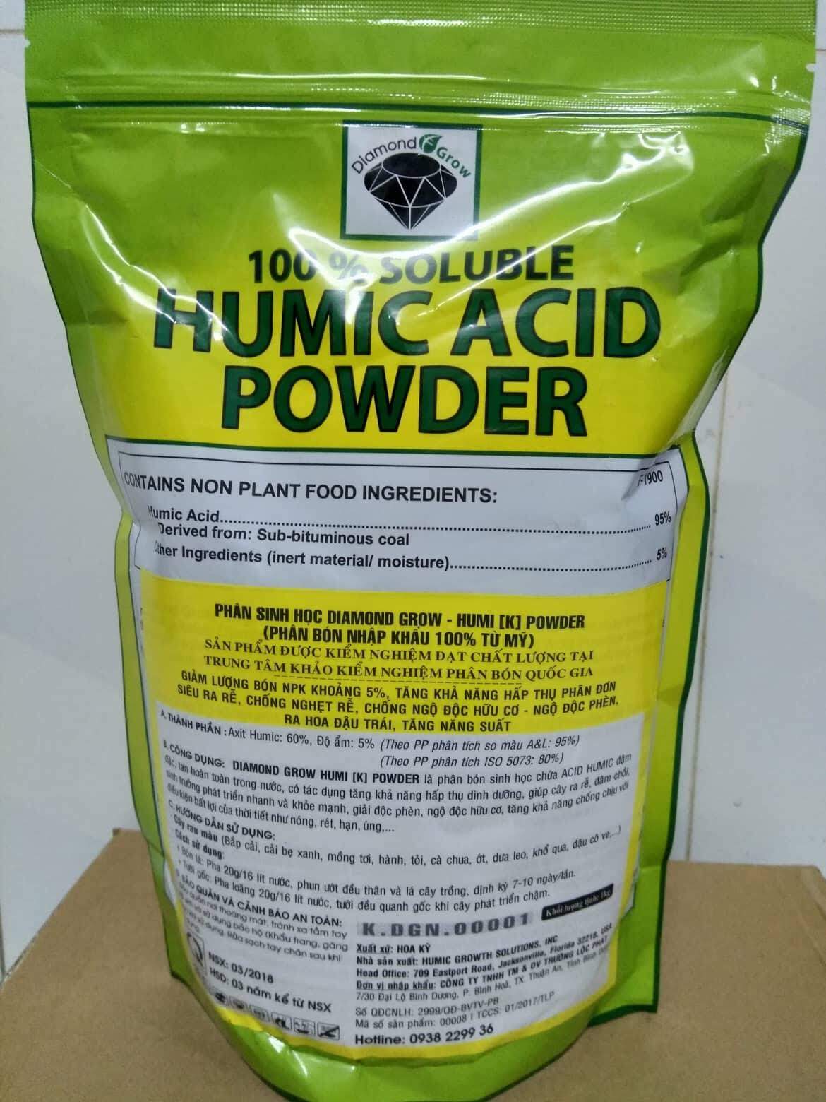 Phân sinh học Diamond Grow-Humi (K) Powder (Acid Humic)- Túi 1kg - Nhập ...