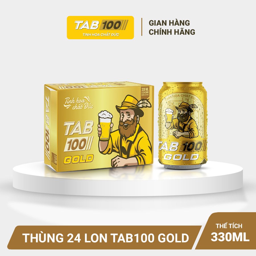 Review Bia lon TAB GOLD thùng 24 lon (330ml/lon)