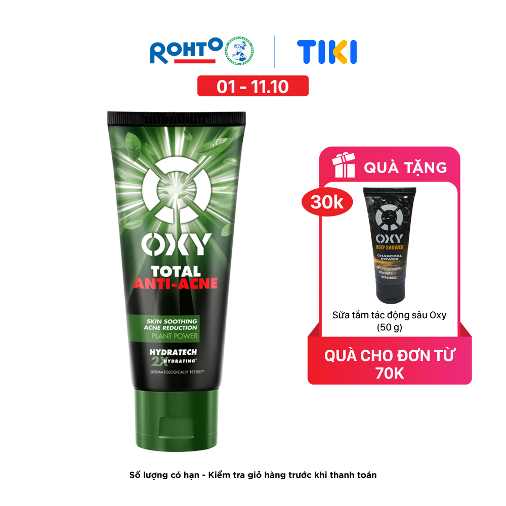 Review Sữa rửa mặt cho nam Oxy sạch sâu giảm mụn kiểm soát nhờn dạng ...