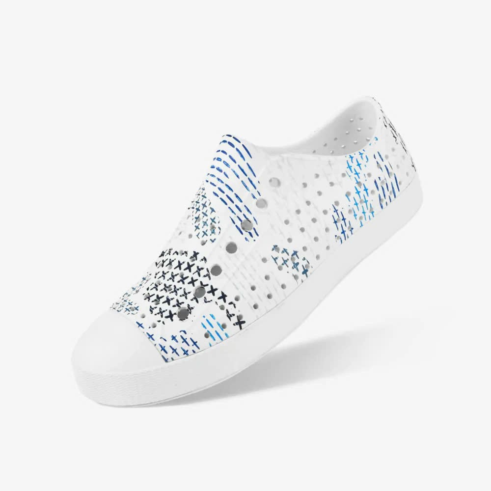 Giày Lười Unisex Native Jefferson Print - Shell White/ Shell White ...