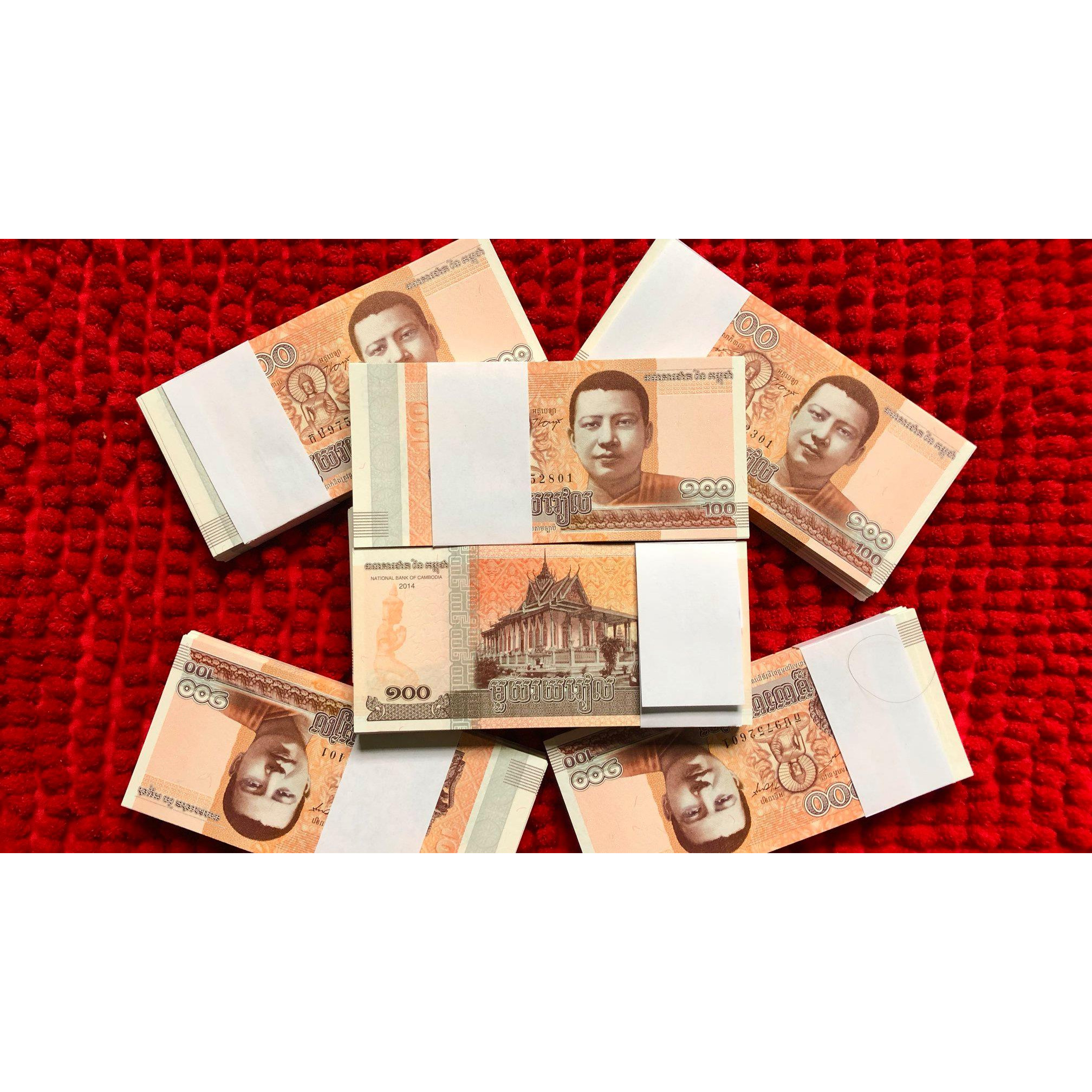 COMBO 100 TỜ Tiền Hình Phật Campuchia , lì xì tẹt ga - tặng kèm bao lì ...